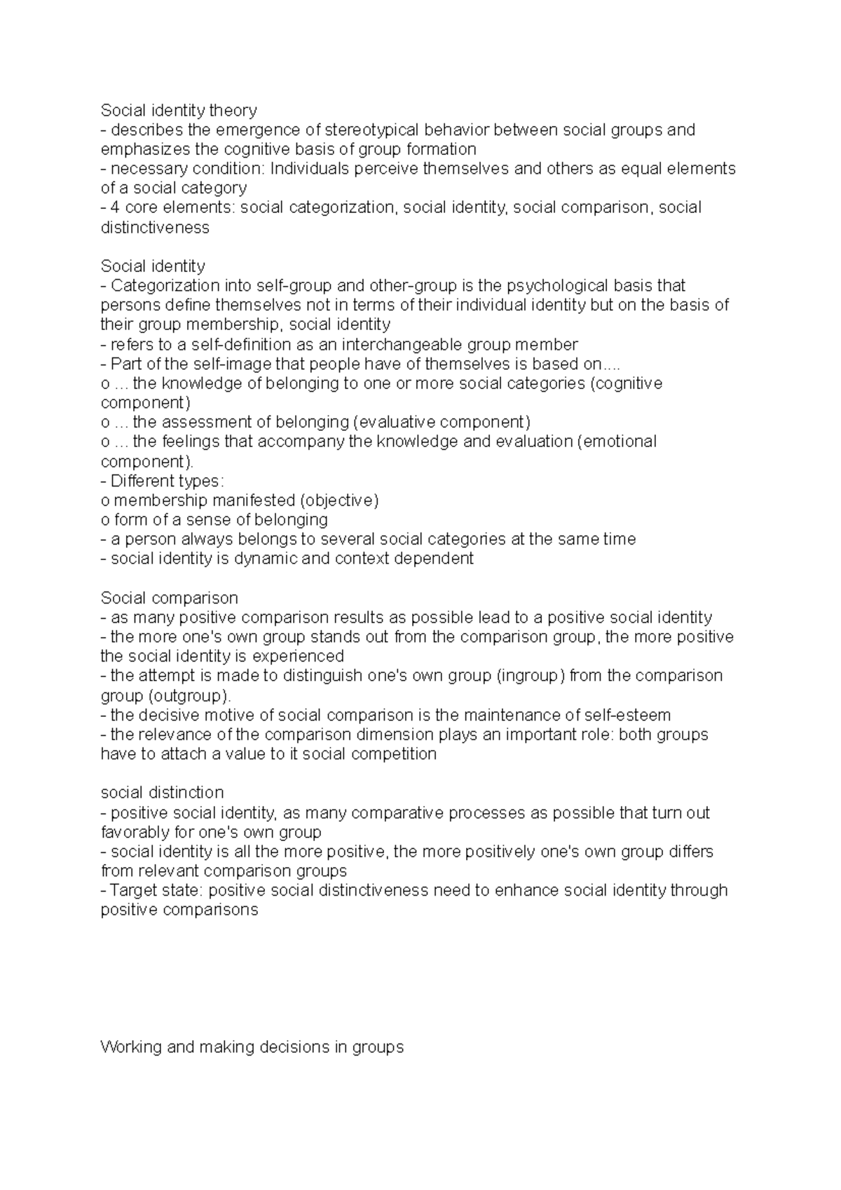 Social identity theory - Social identity theory describes the emergence ...