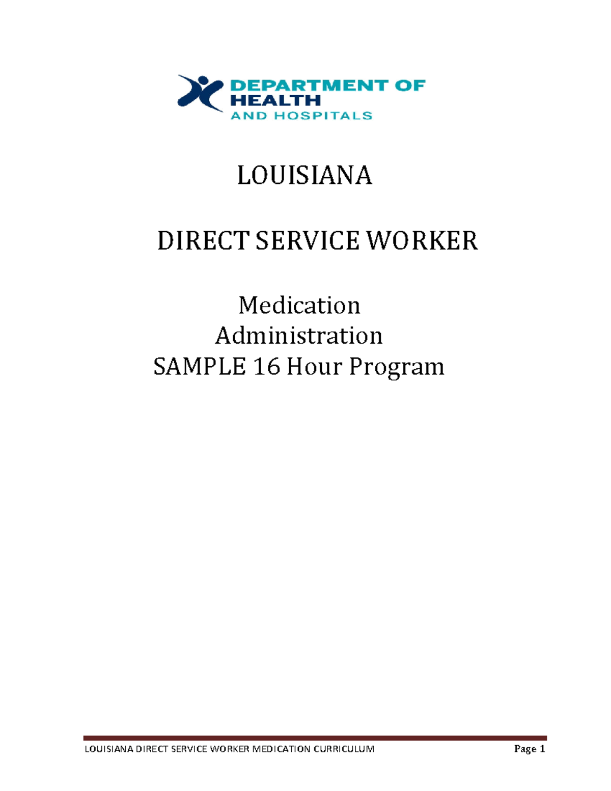 medication administraion for cma in loui - LOUISIANA DIRECT SERVICE ...