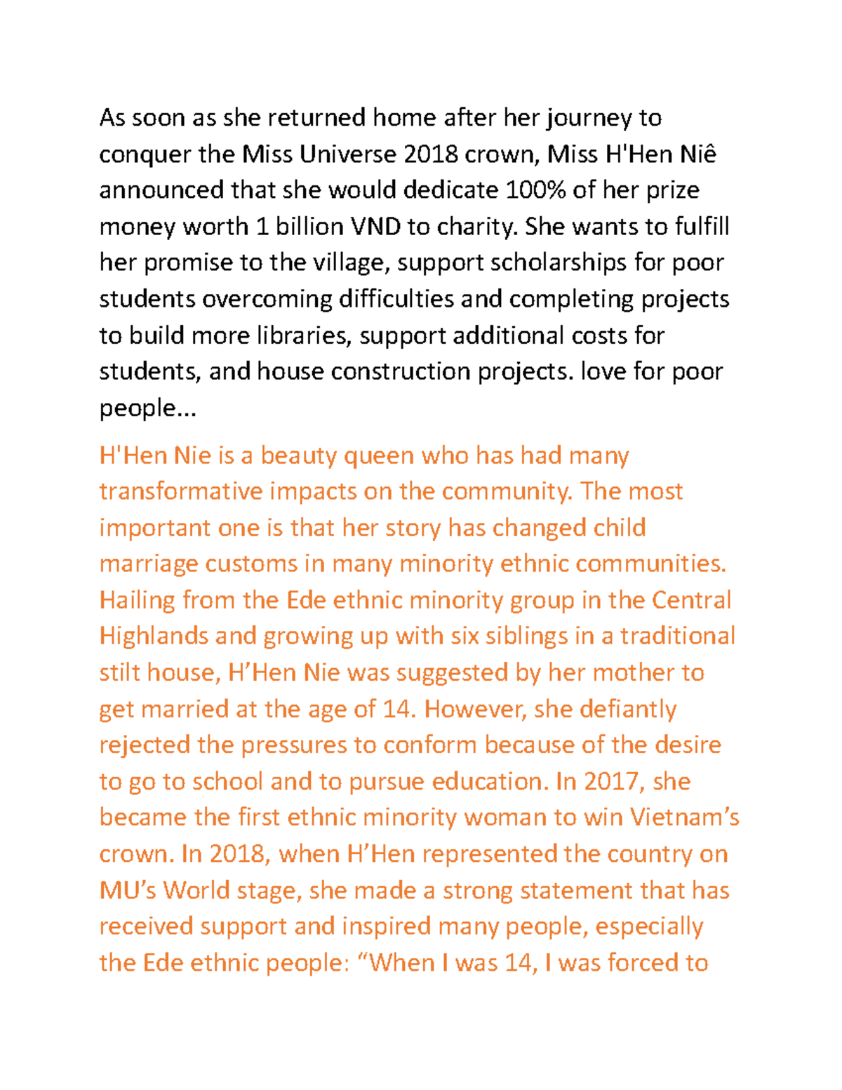 H henie - Morre - As soon as she returned home after her journey to ...