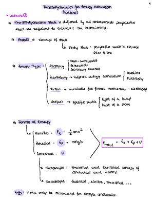 Form. Exame Termo 2 - Formula Sheet - Thermodynamics in Energy ...