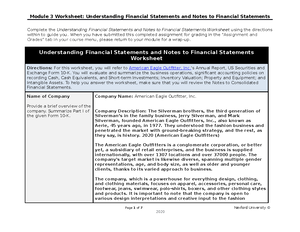 Module 5 Evaluating Financial Statements - Complete the Evaluating ...