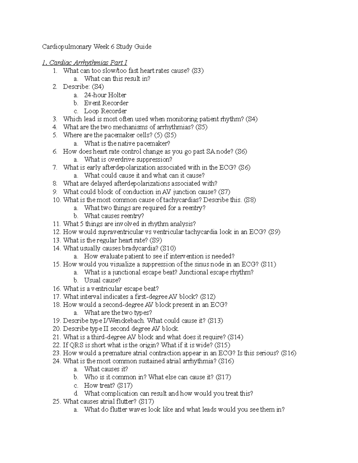 Cardiopulmonary Week 6 Study Guide - Deprecated API usage: The SVG back ...
