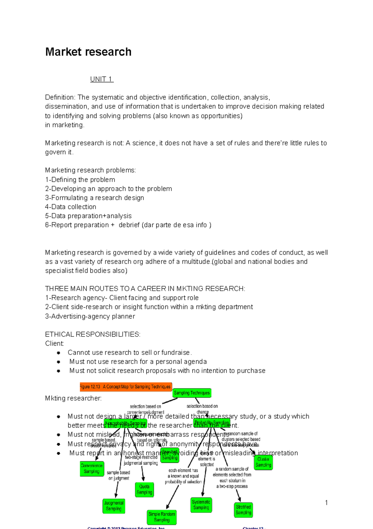 Marketing research - Lecture notes 1-12 - Market research UNIT 1 ...