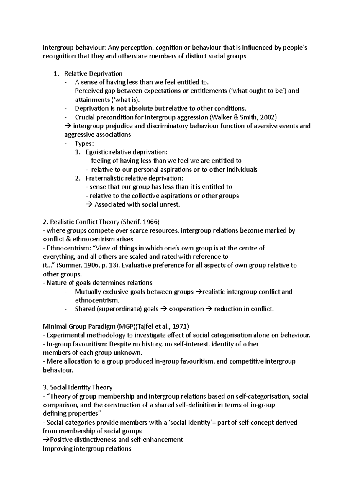 Intergroup behaviour - Social psychology - Intergroup behaviour: Any ...