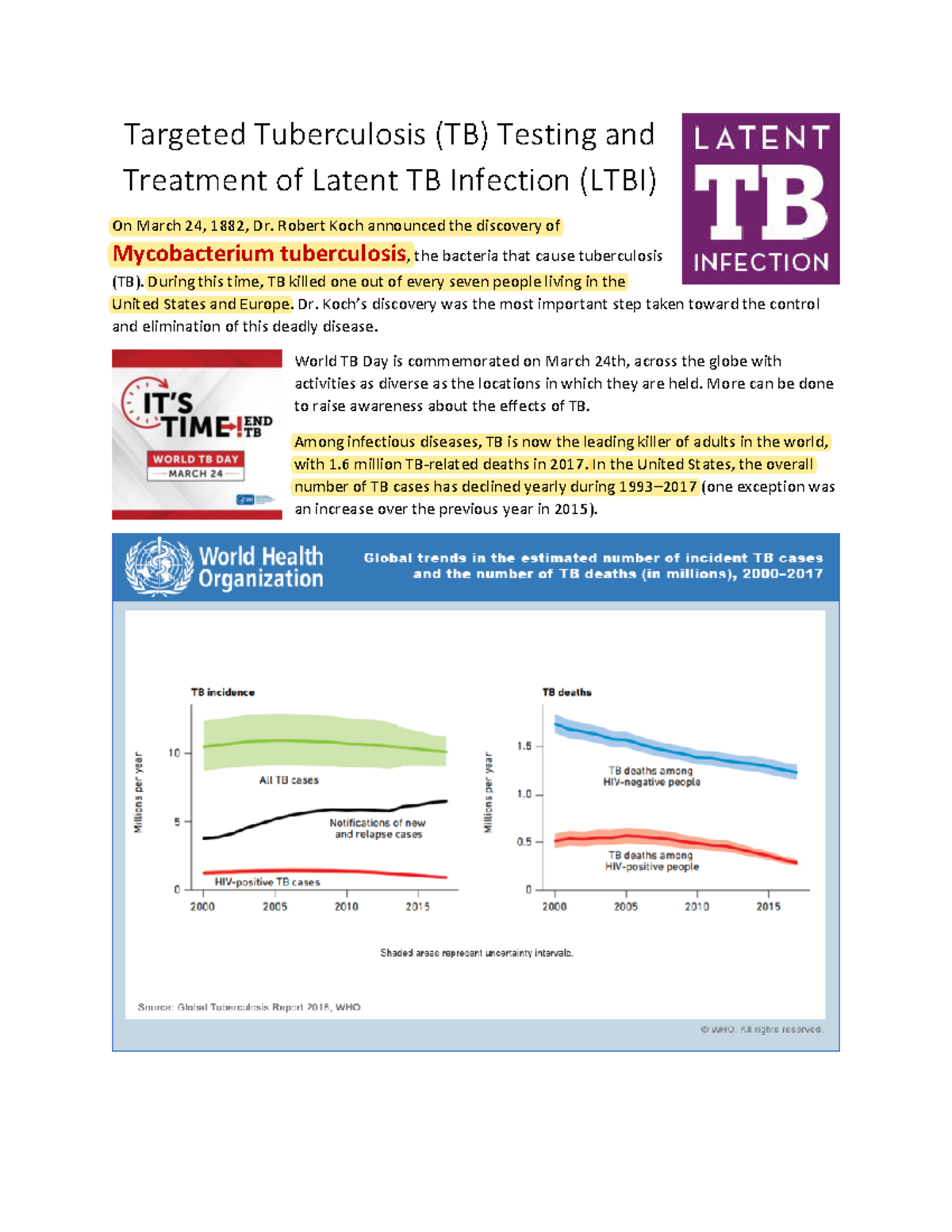 Week 11Targeted Tuberculosis (TB) Testing and Treatment of Latent TB ...