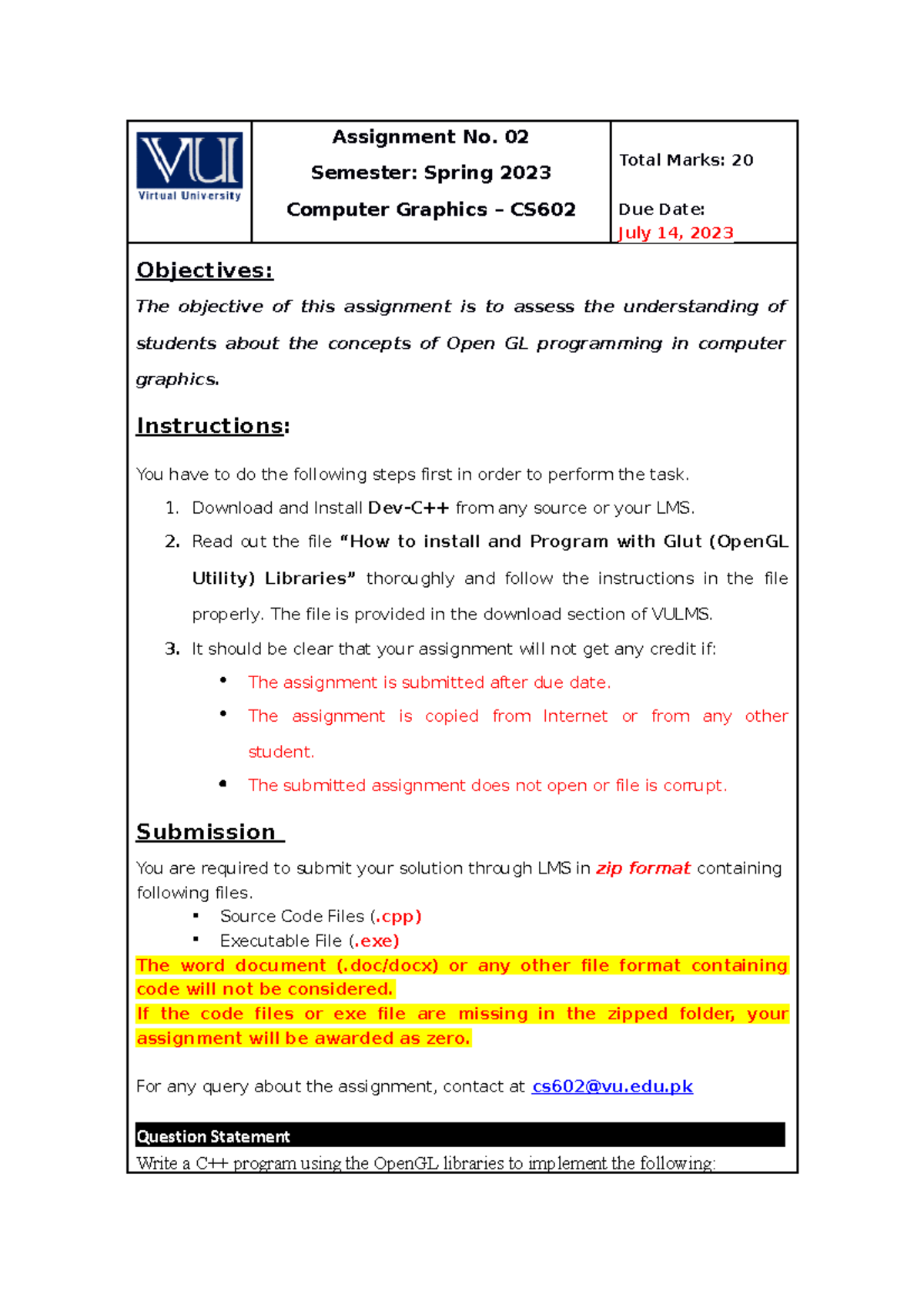 Spring 2023 CS602 - Computer Sciences - VU - Studocu