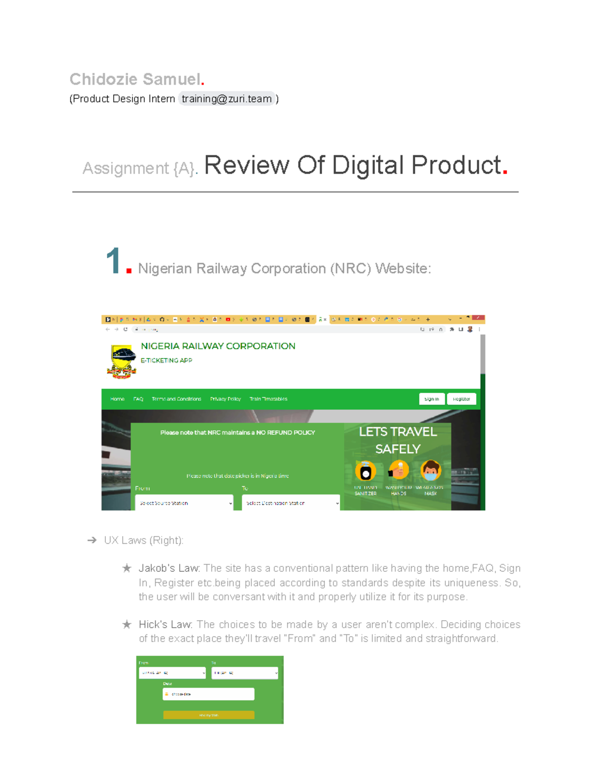 C.Sam - Zuri Task on LAWS OF UX - Chidozie Samuel. (Product Design Intern training@zuri ...