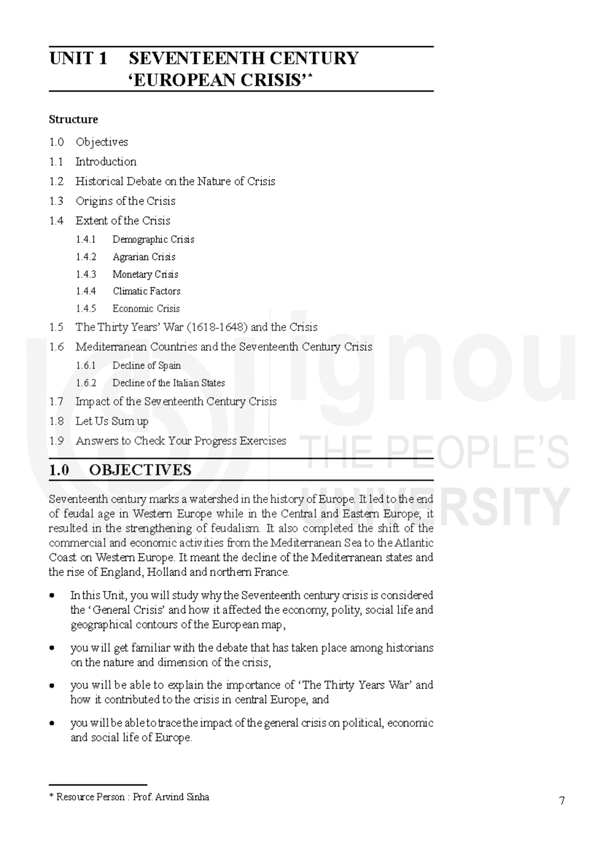 Ignou 17th cen - 17th cen crisis reading - Seventeenth Century UNIT 1 ...