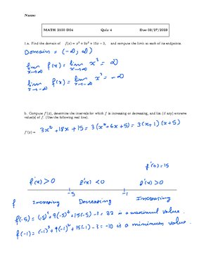 Calculus 1- Lecture Notes - MATH 2100 - Studocu