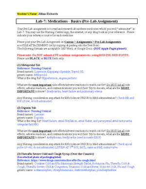 Pre-Lab 8 Assignment IM/ID/SubQ Medications Injections - NURS 206 ...