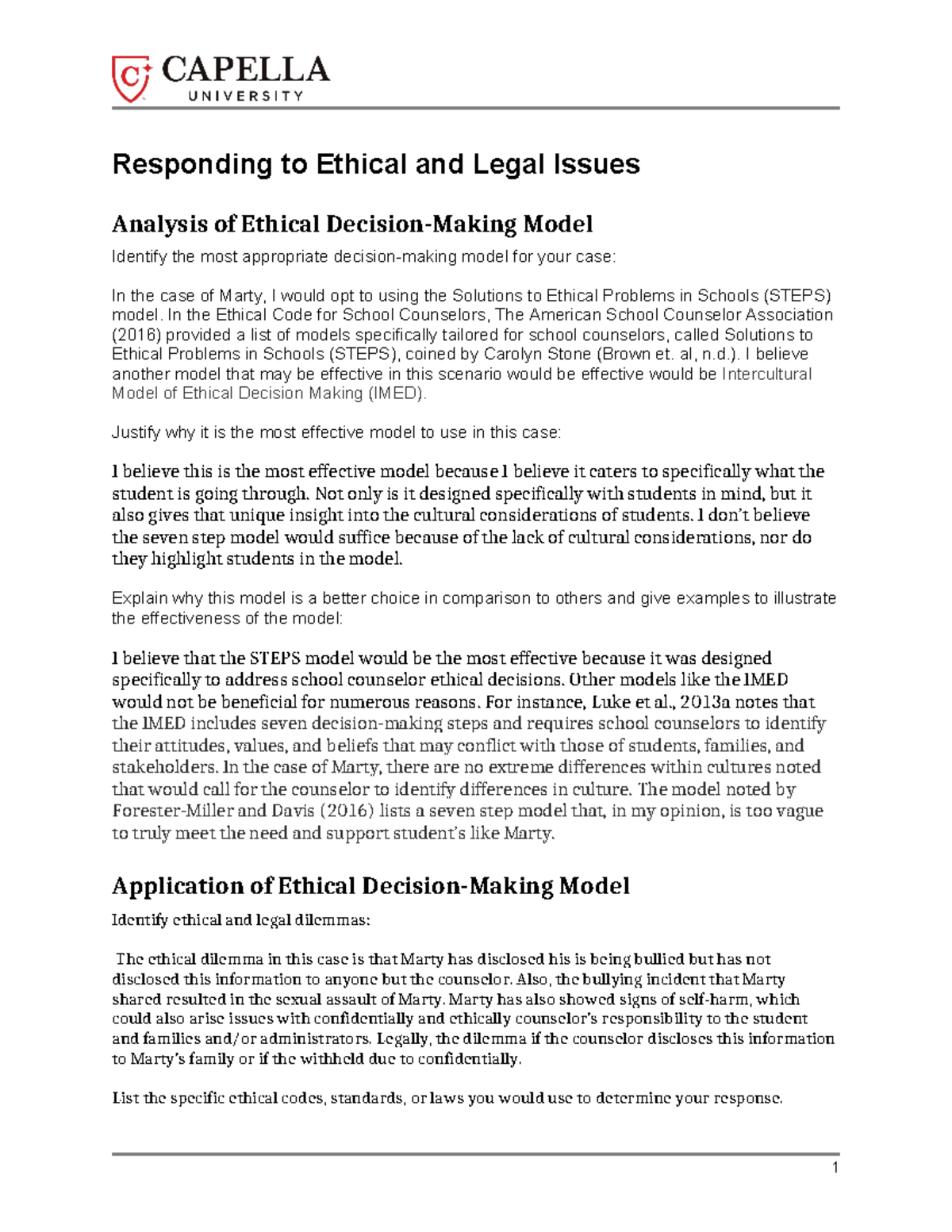 Cf assignment 3 responding to ethical and legal issues template jc - Responding to Ethical and ...