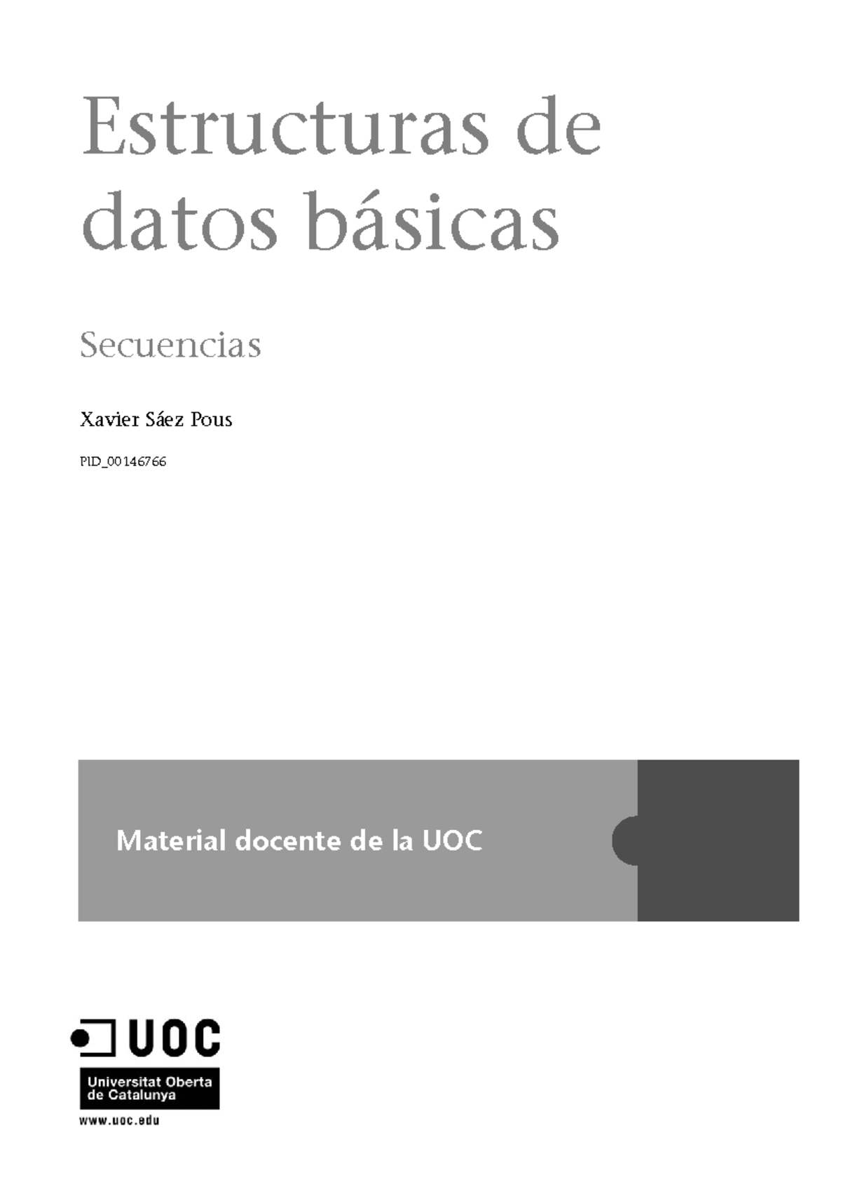 Estructuras de Datos Básicas - Estructuras de datos básicas Secuencias ...
