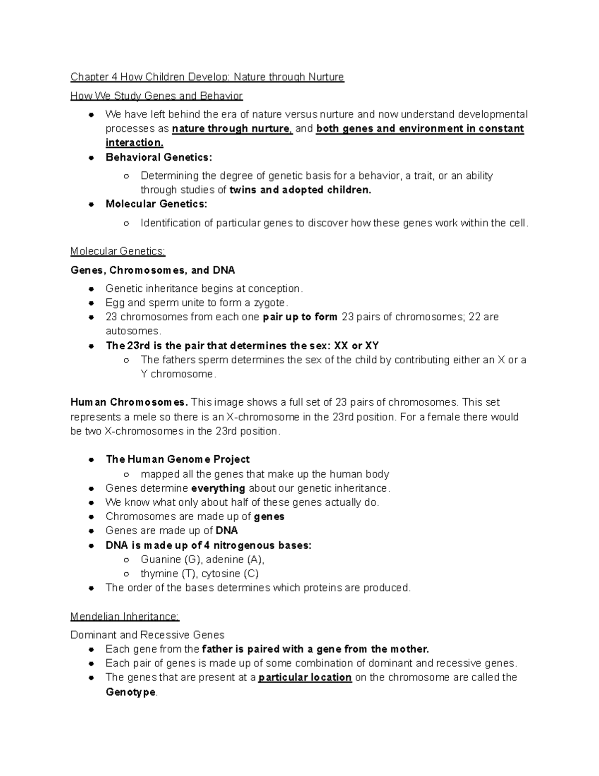 Chapter 4 How Children Develop Nature through Nurture - Behavioral ...
