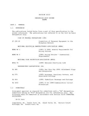 16115 - CSI specs - SECTION 16115 UNDERFLOOR RACEWAY SYSTEM (CELLULAR ...