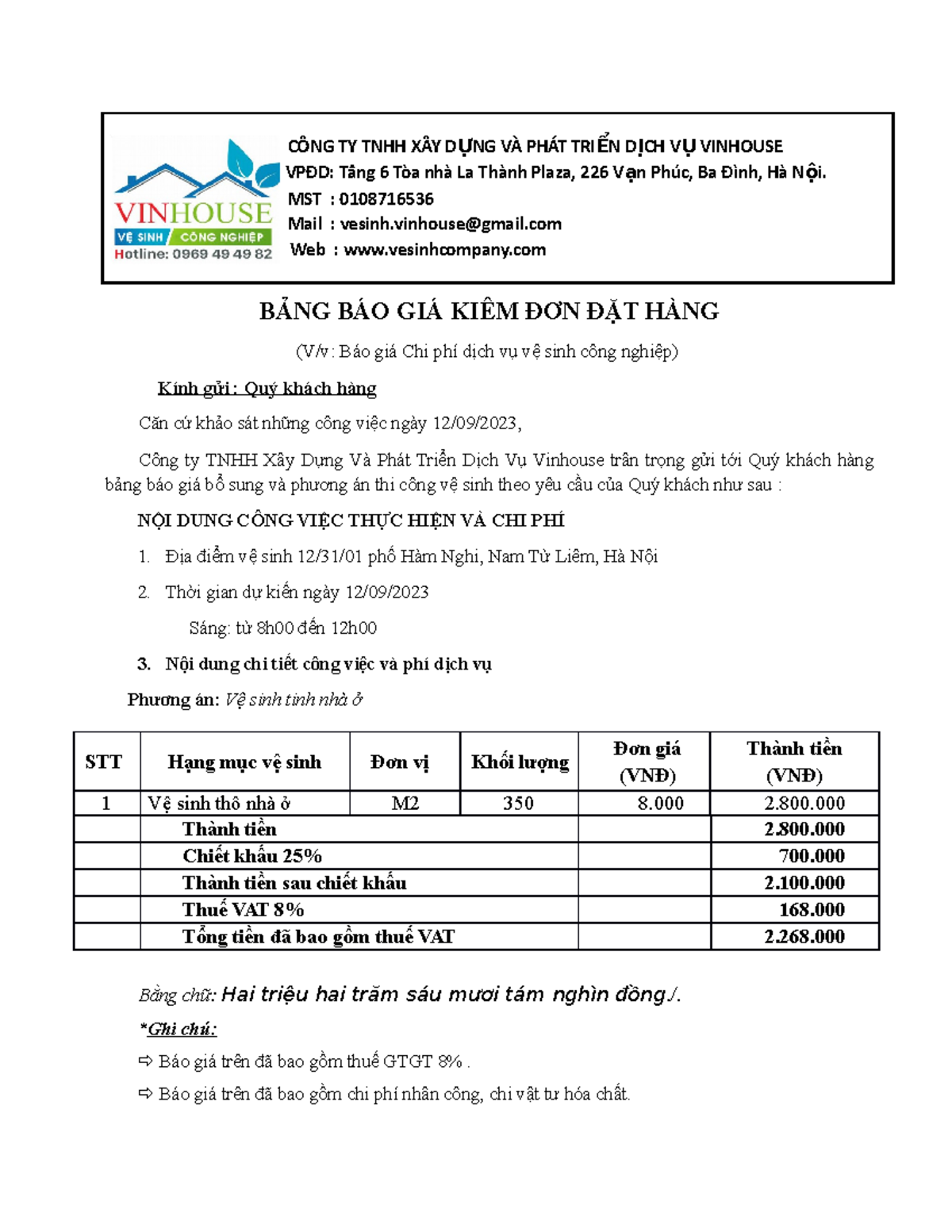 01. Báo giá kiêm đơn đặt hàng - BẢNG BÁO GIÁ KIÊM ĐƠN ĐẶT HÀNG (V/v ...