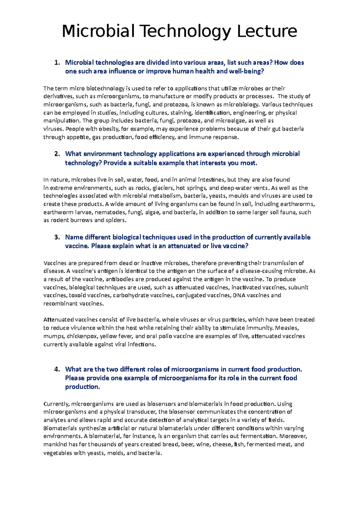 Microbial Technology. Microbial Technology. Microbial Technology ...