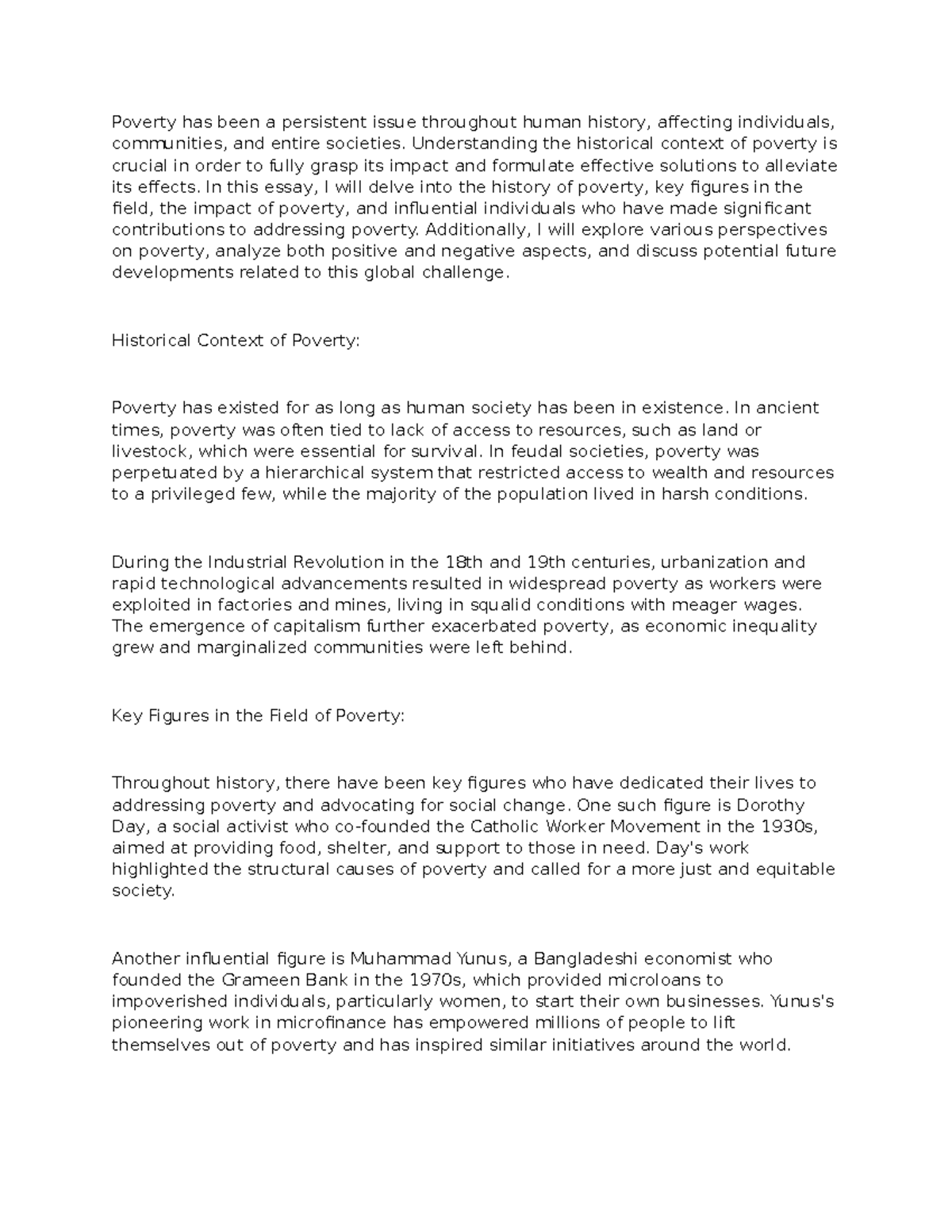 History - Poverty has been a persistent issue throughout human history ...