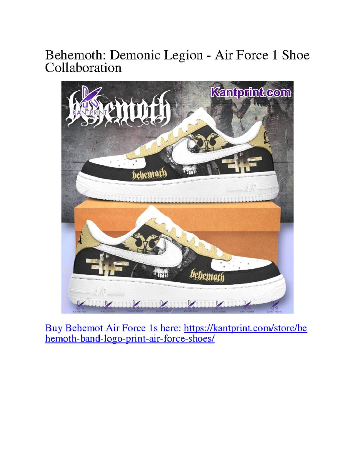 Behemoth: Demonic Legion - Air Force 1 Shoe Collaboration - IBUS 300 ...