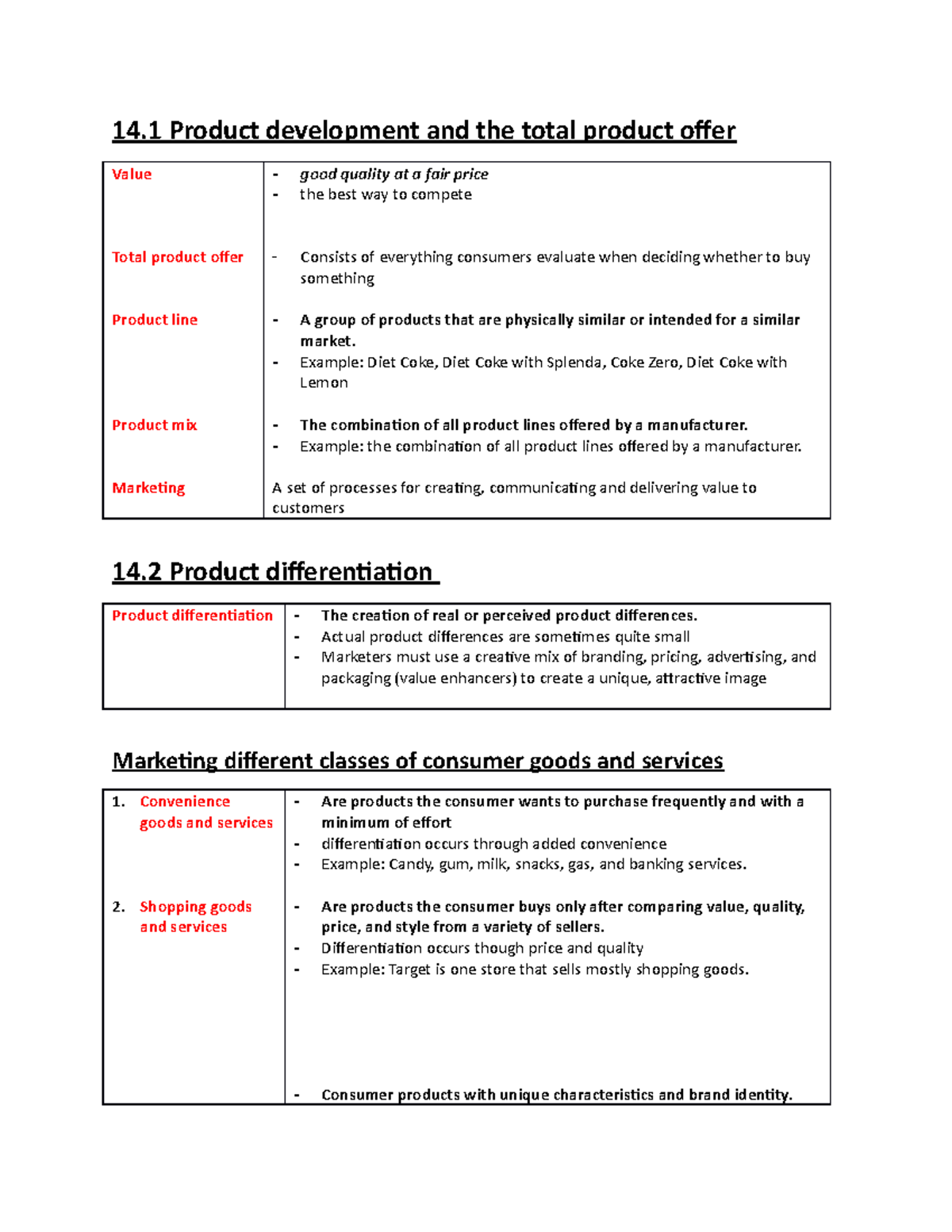 Ch14 Developing and pricing goods and services - 14 Product development ...