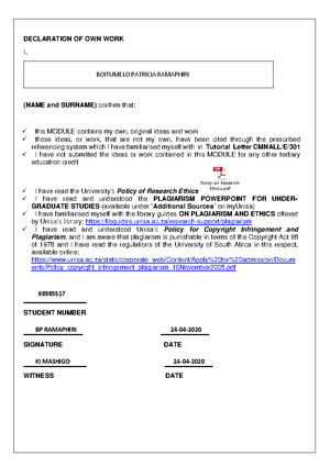DPR1503 Portfolio exam guidelines - DPR1503 - Unisa - Studocu
