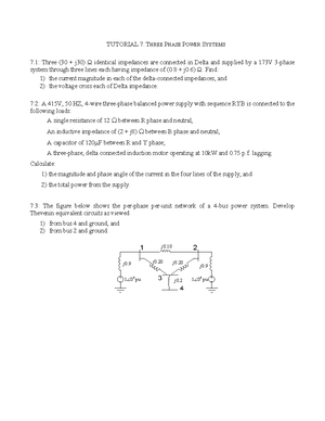 EE4533 Tutorial 9 solutions - ####### Tutorial 10: Fault Analysis ...