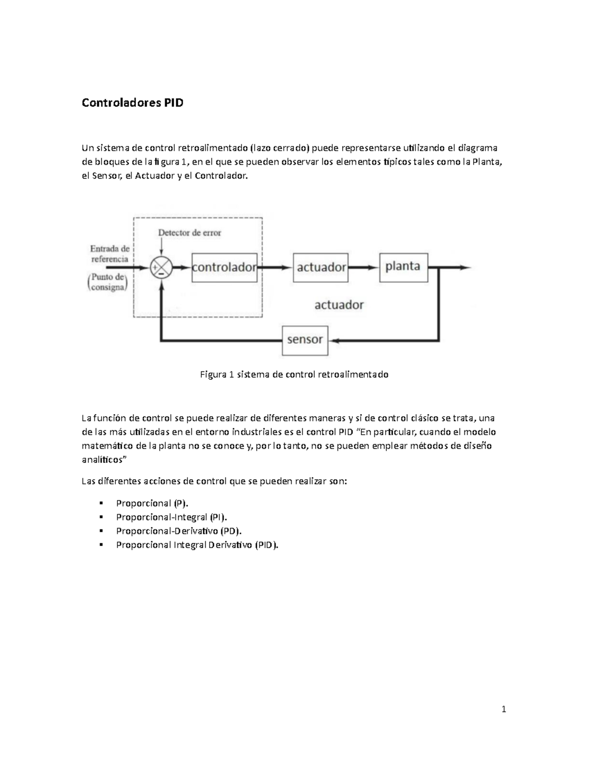 Controlador PI-PID - Controladores PID Un sistema de control ...