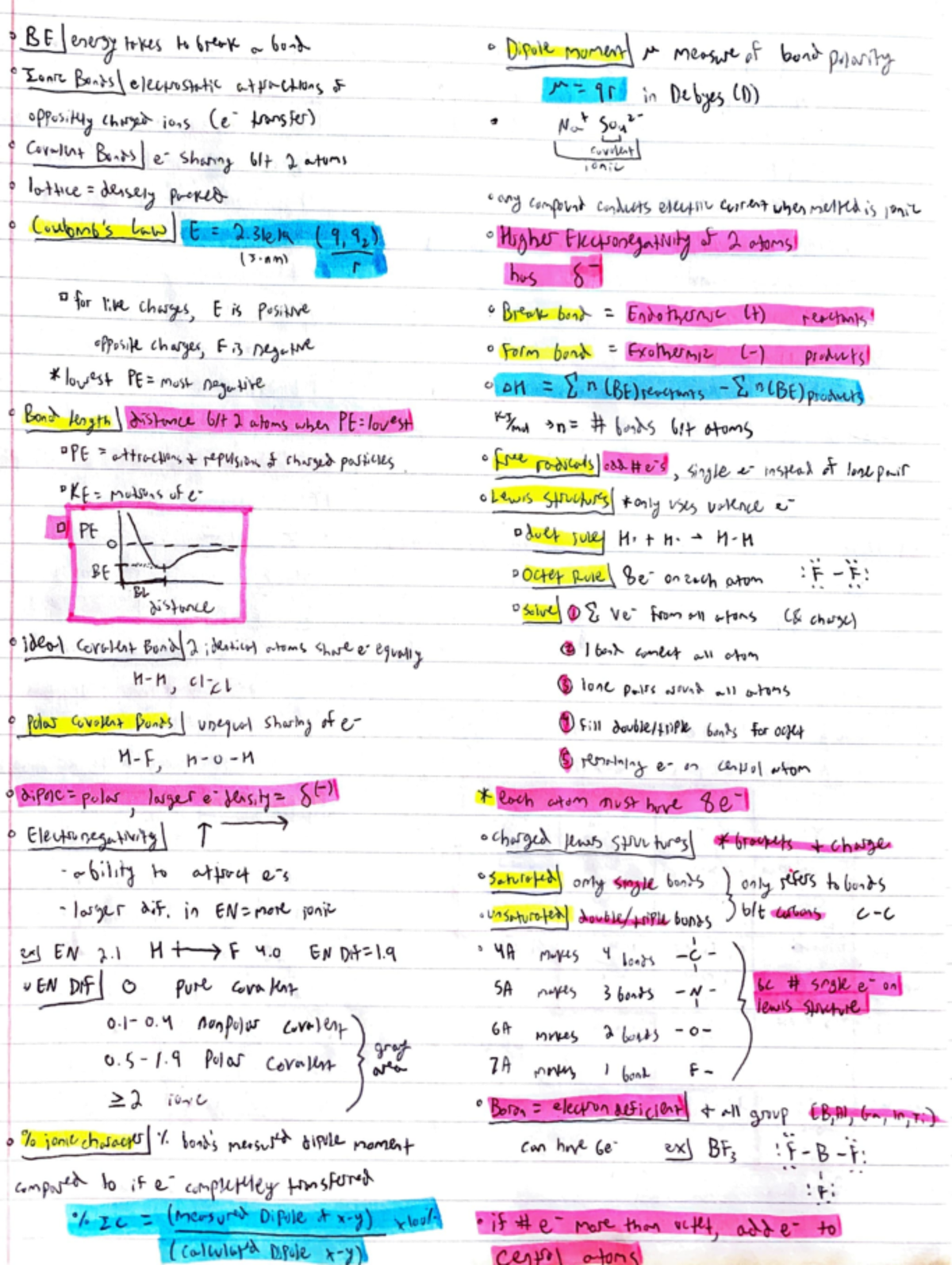 Chem1211sg4 - Summary Freshman Chem I - 1J {or '.l