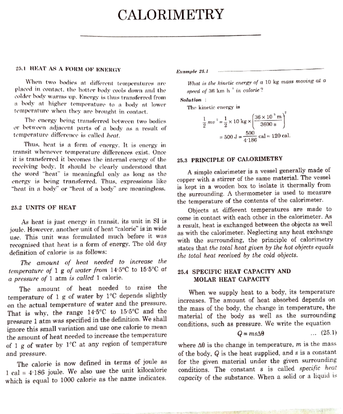Adobe Scan 15-Jan-2023 - CALORIMETRY 25 NEAT AS A FORM OF ENERGY Example 25. When two bodies at ...