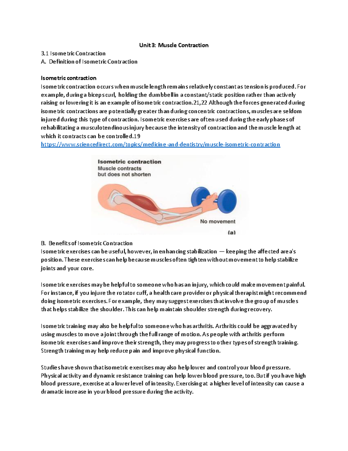 Unit 3 Muscle Contraction - Unit 3: Muscle Contraction 3 Isometric ...
