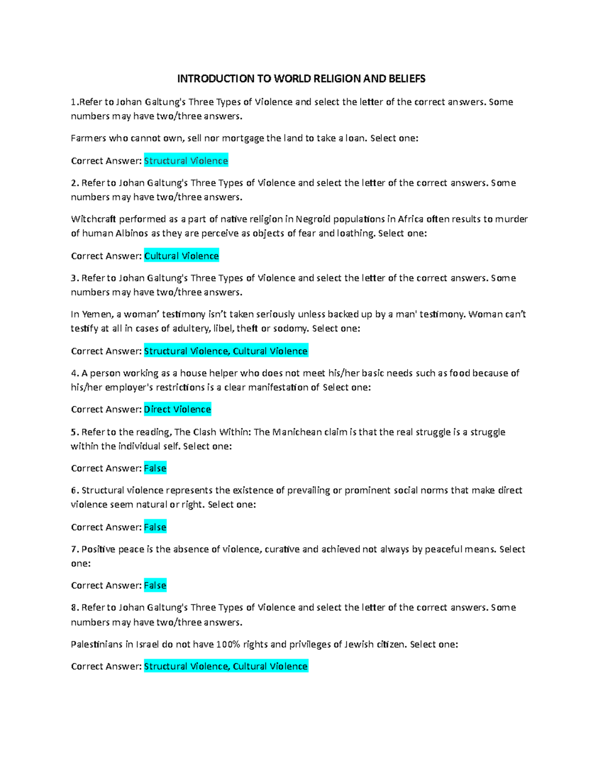 476374861 Introduction To World s Religion docx - INTRODUCTION TO WORLD ...