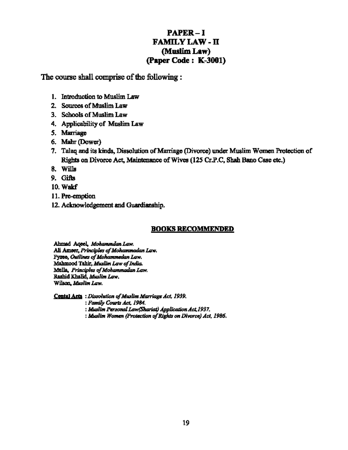 Syllabus - LLB - Studocu