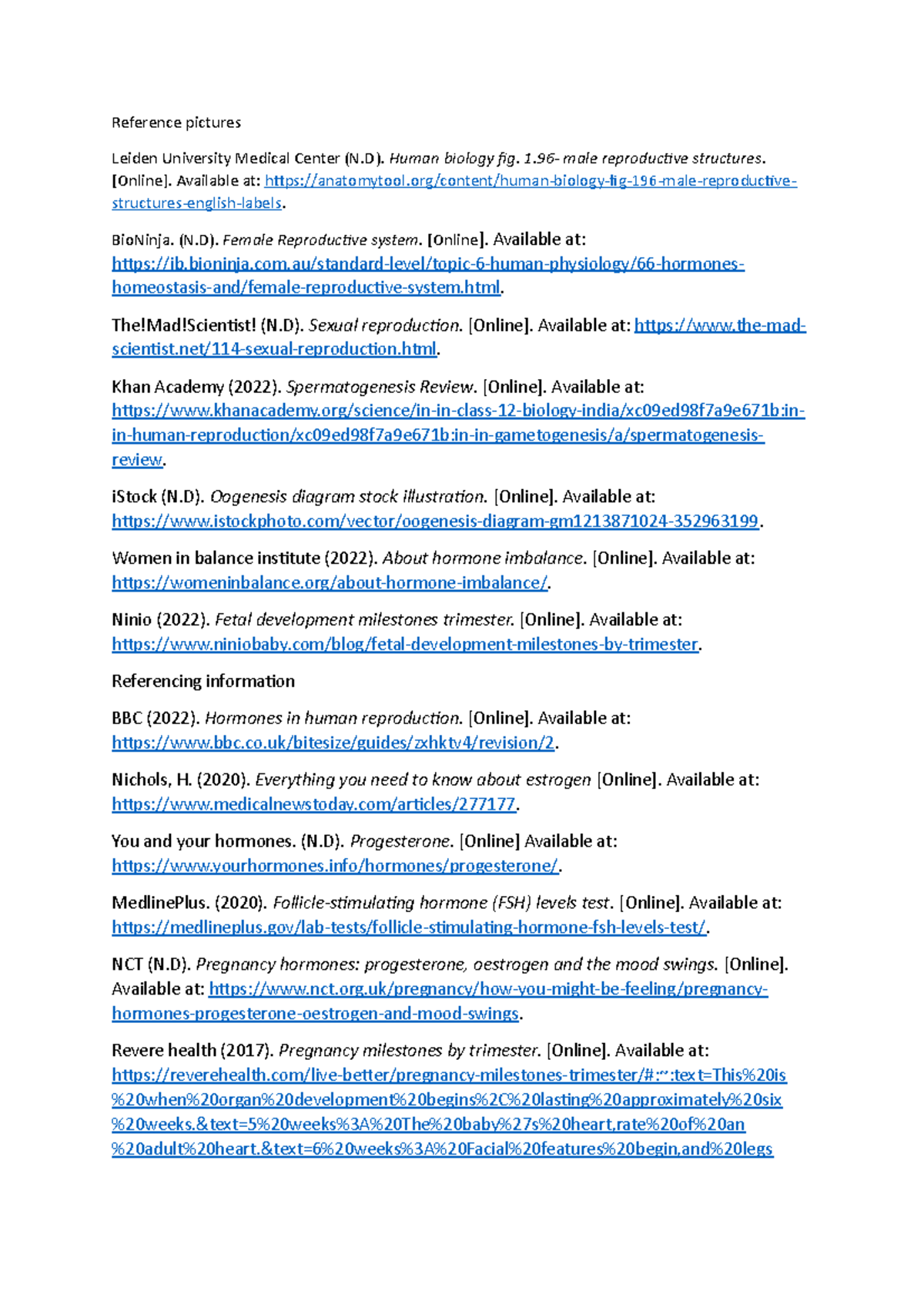 References for reproduction - Reference pictures Leiden University ...