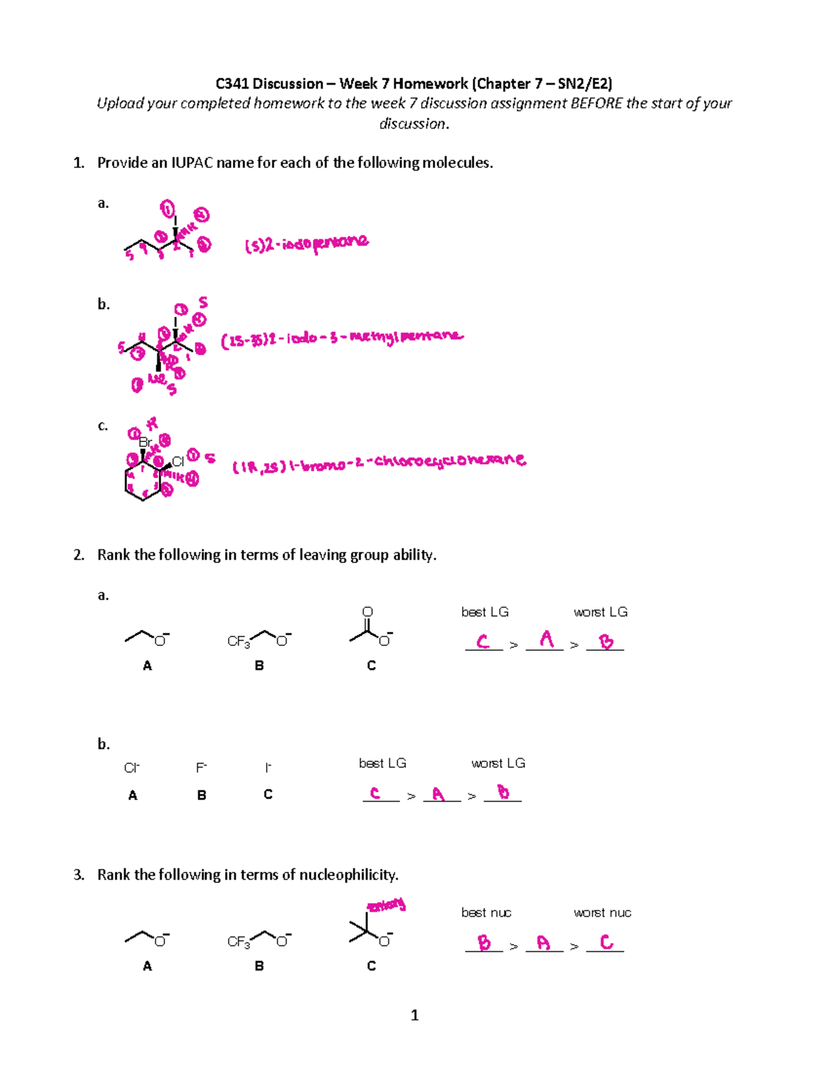 Wk.7 discussion homework - C341 Discussion – Week 7 Homework (Chapter 7 ...