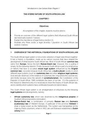 Chapter 2 Roman Law - THE FOUNDATIONS OF SOUTH AFRICAN LAW CHAPTER 2 ...