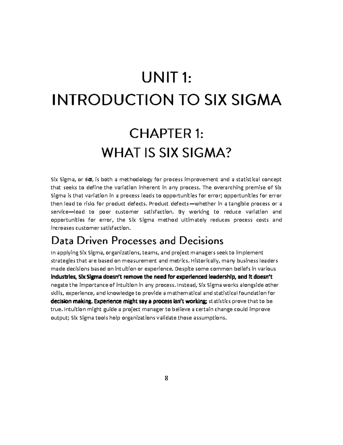 G1quytalnfw 9-Chapter 1-Whatis Six Sigma - Six Sigma, or 6 , is both a ...