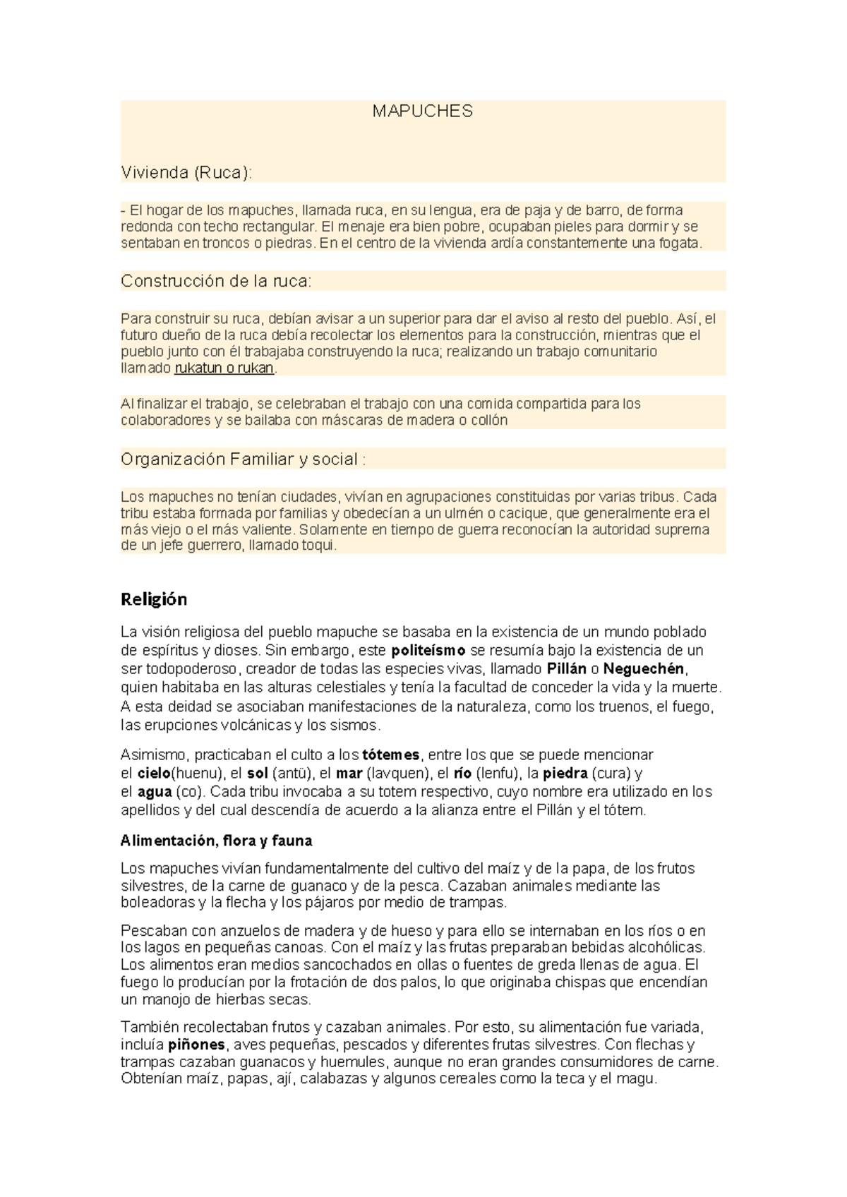 Mapuches - MAPUCHES Vivienda (Ruca): - El hogar de los mapuches ...