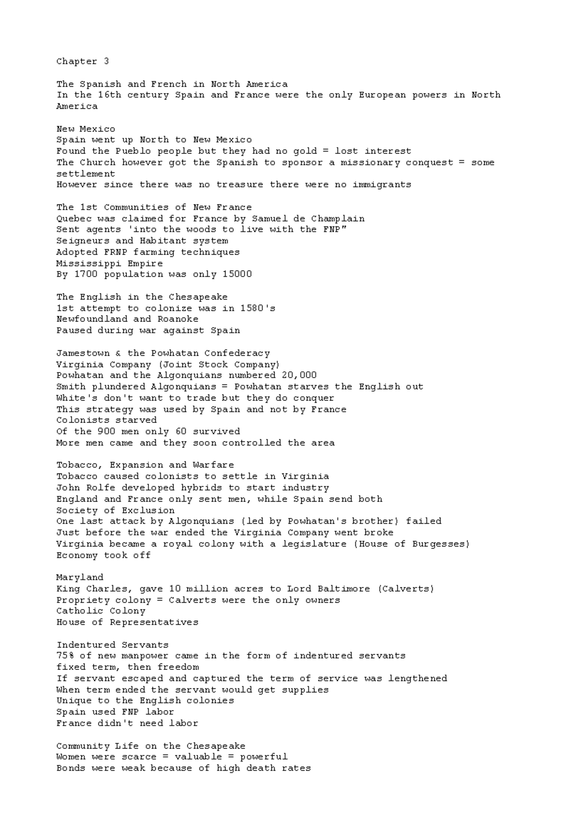 Chapter 3 - Chapter 3 The Spanish and French in North America In the ...