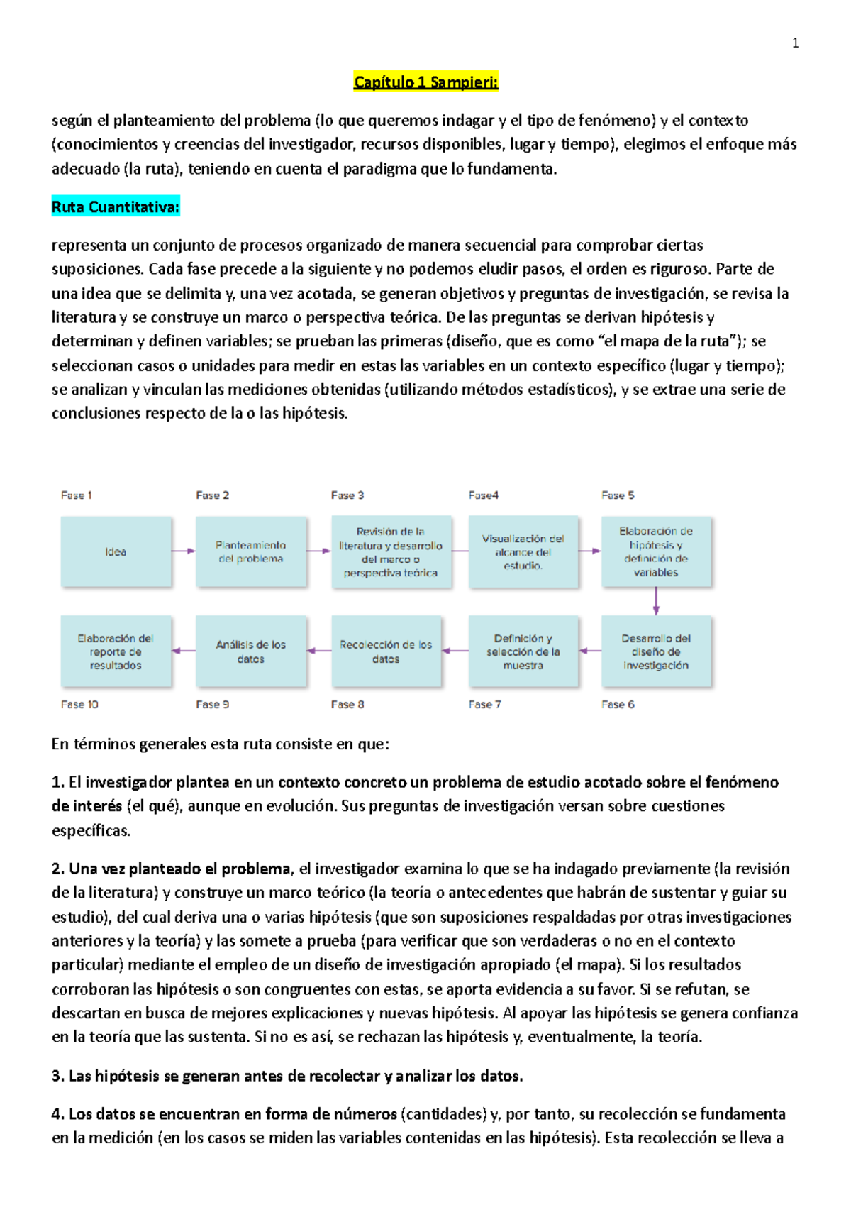 Resumen sampieri - Capítulo 1 Sampieri: según el planteamiento del ...