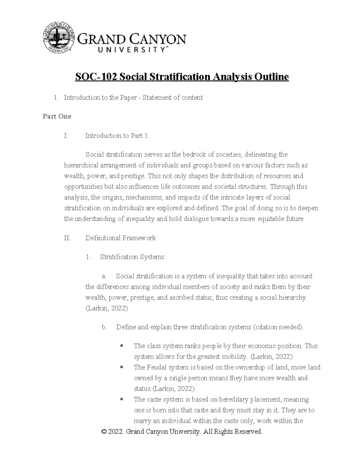 SOC 102 RS T5 Social Stratification Analysis Outline - SOC-102 Social ...