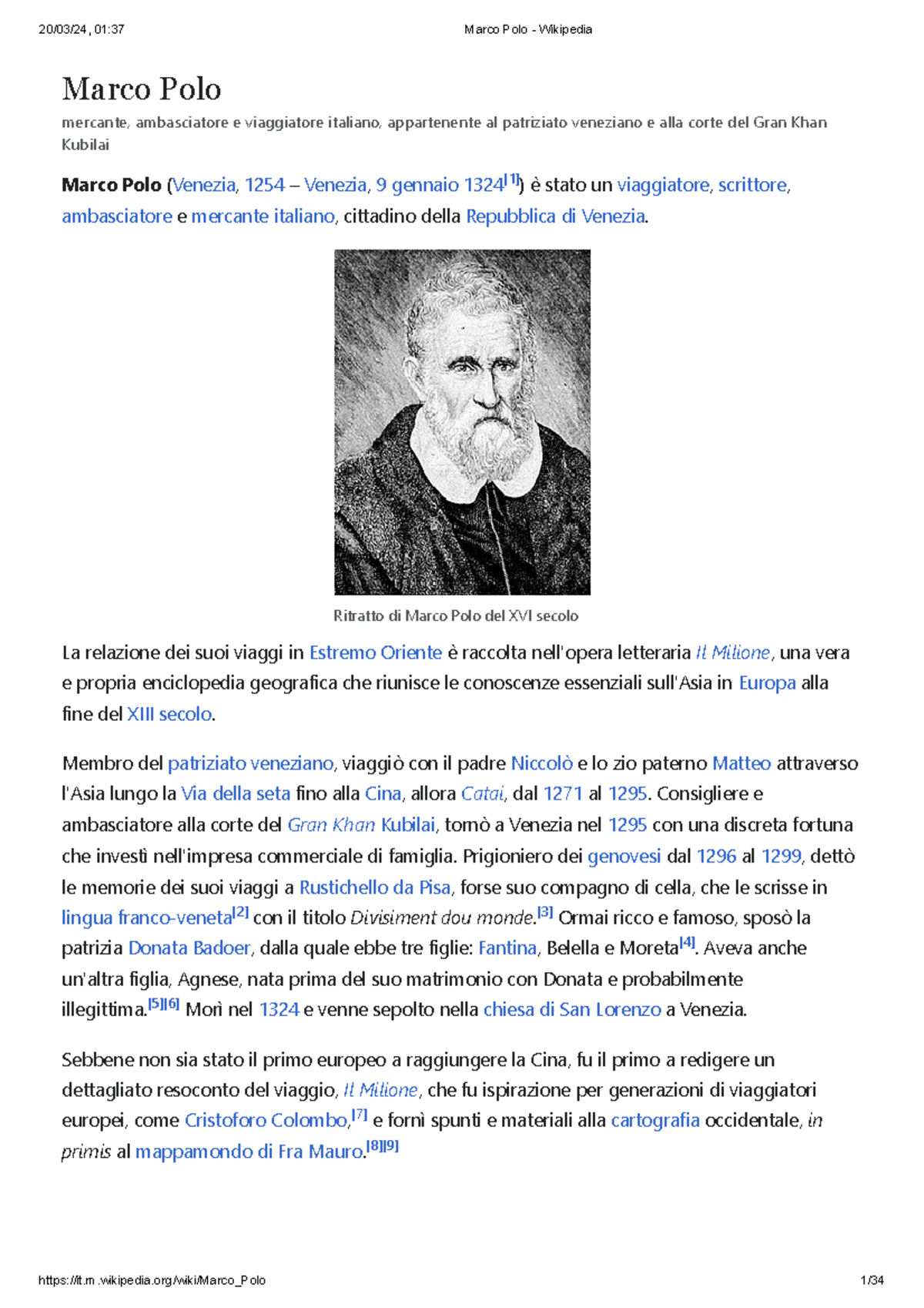 Marco Polo - Wikipedia - Marco Polo mercante, ambasciatore e ...