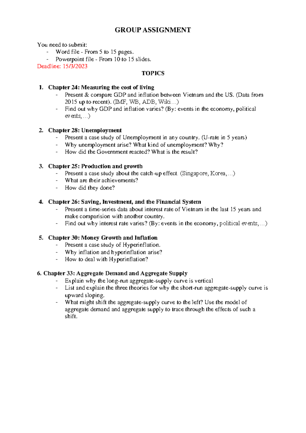 Group Assignment SP23 IB1706 - GROUP ASSIGNMENT You need to submit ...