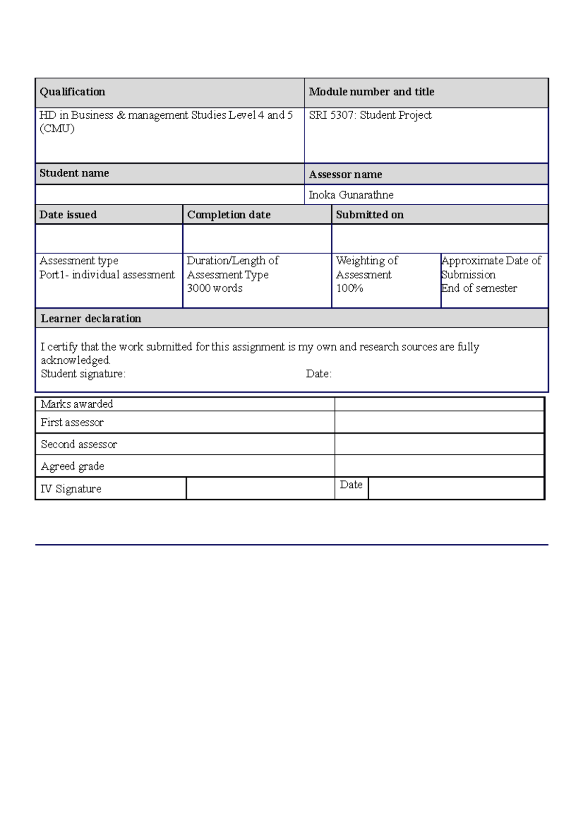 Sri 5307 student project assignmentaug 21 pt 2 - Qualification Module ...