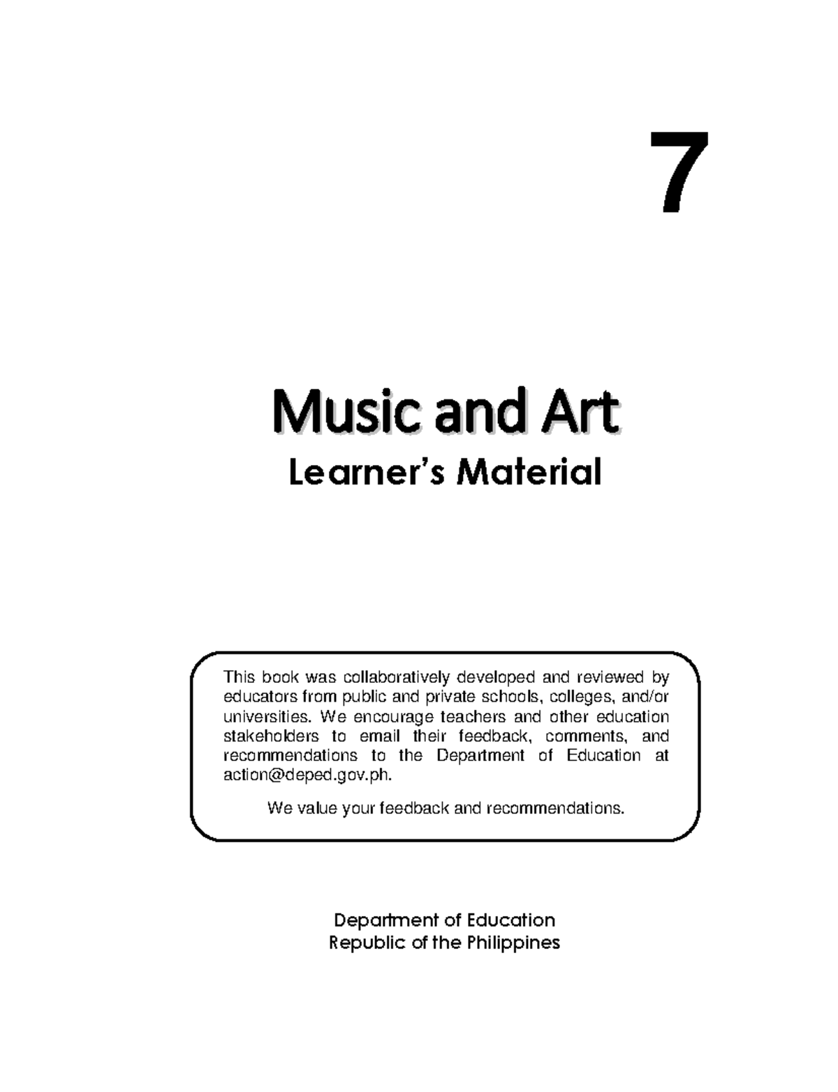 Music Grade 7 Learner's Material- Unit 1 to 4 - MMuussiicc aanndd ...