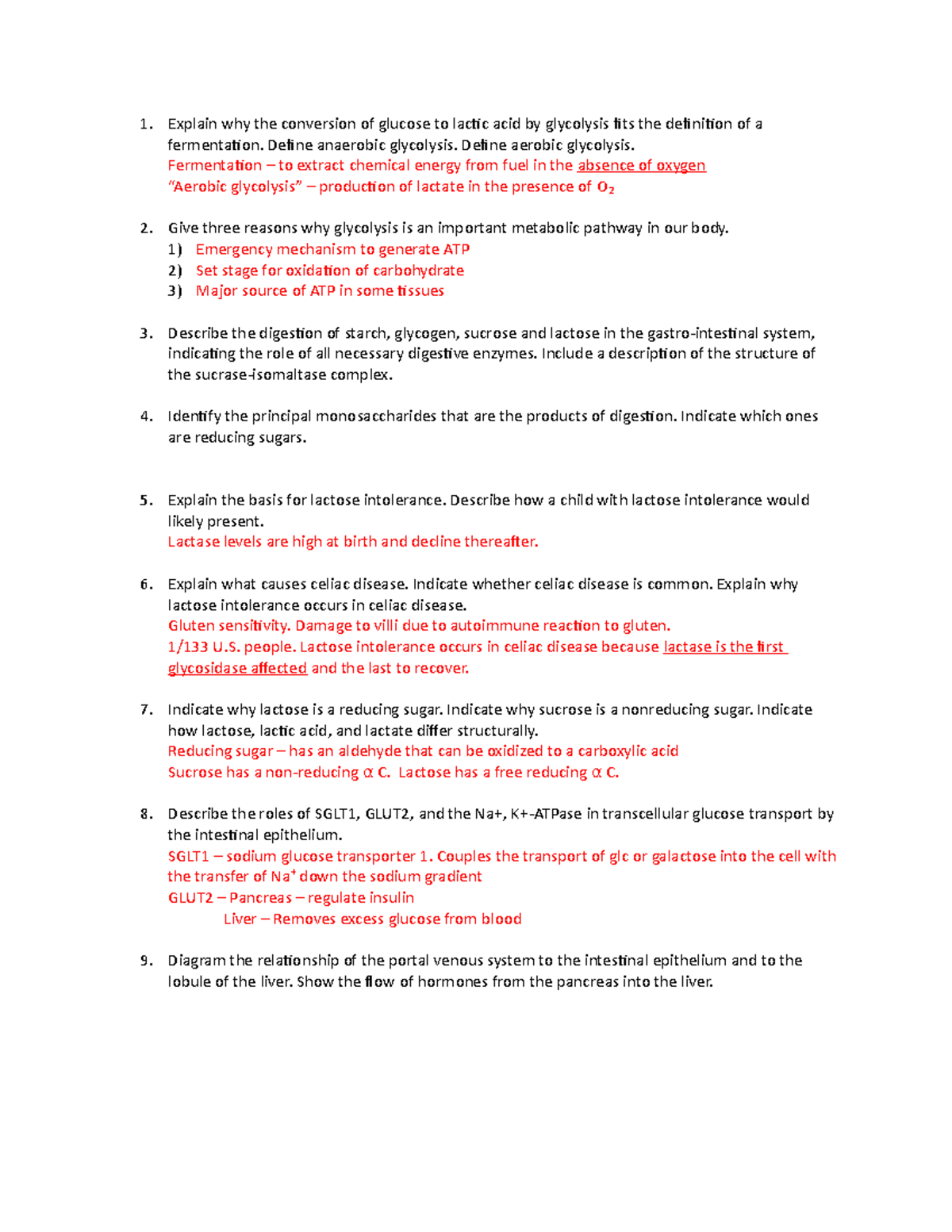 Lec8 Glucose Objectives - 1. Explain why the conversion of glucose to ...