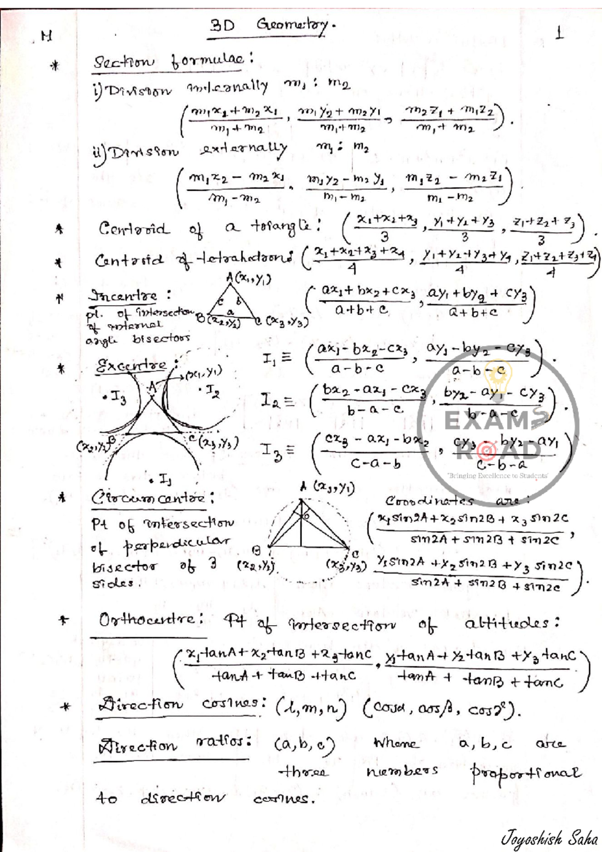 M 3D Geometry (2) - Mathematics-I - Studocu