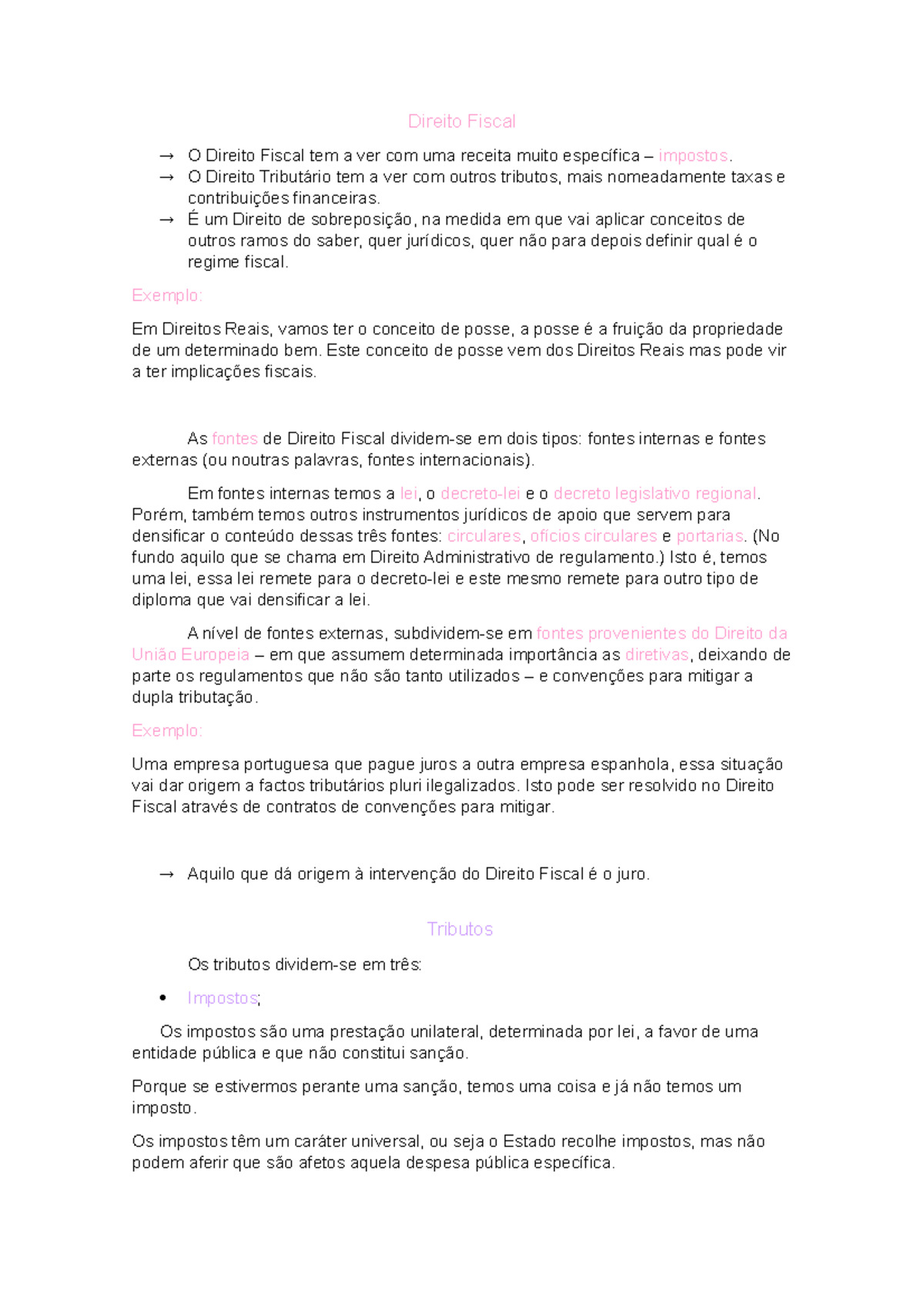 Direito Fiscal - Template 22 - Direito Fiscal O Direito Fiscal tem a ...