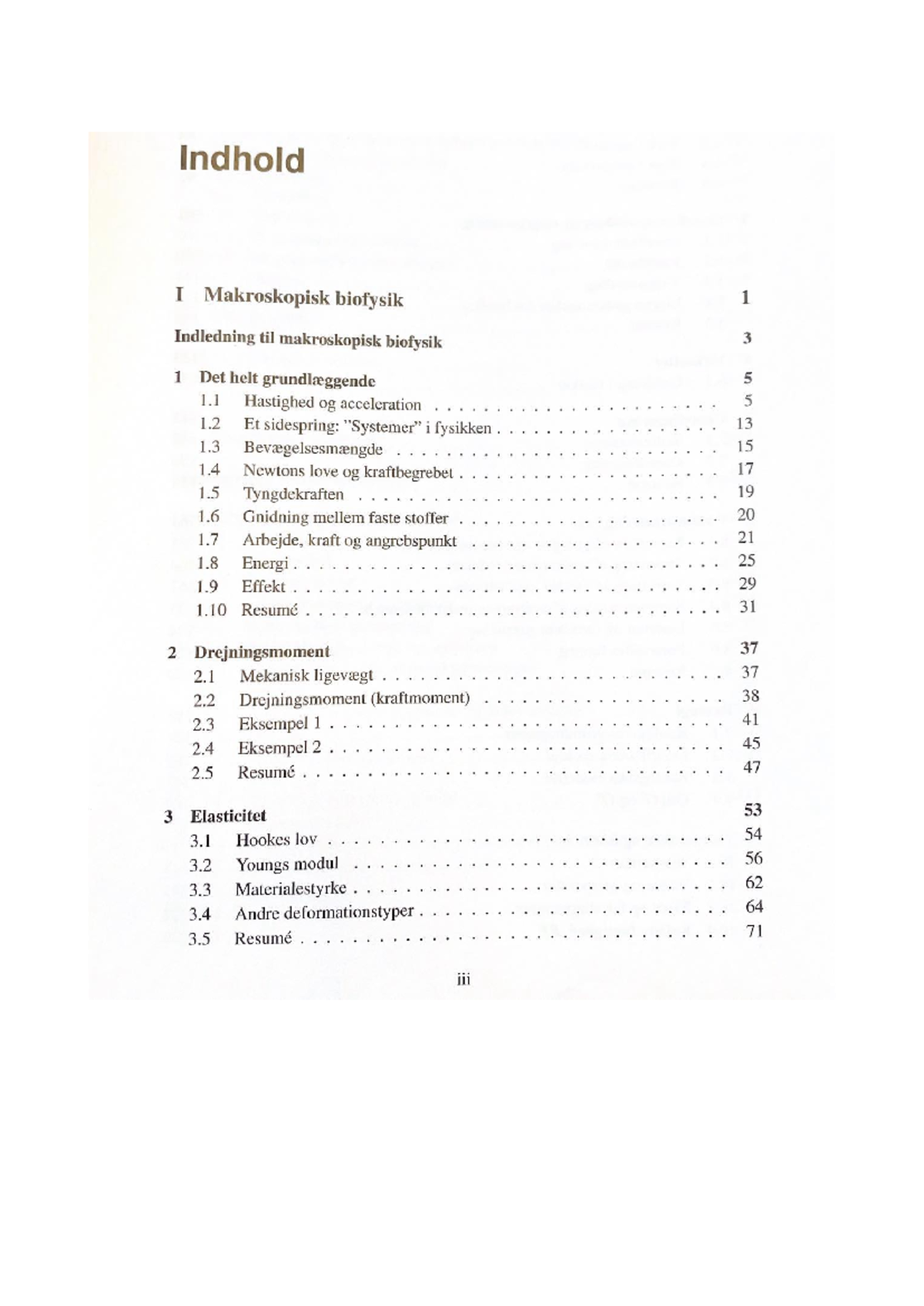 Fysik formler fra bogen - Indhold I Makroskopisk biofysik 1 Indledning ...