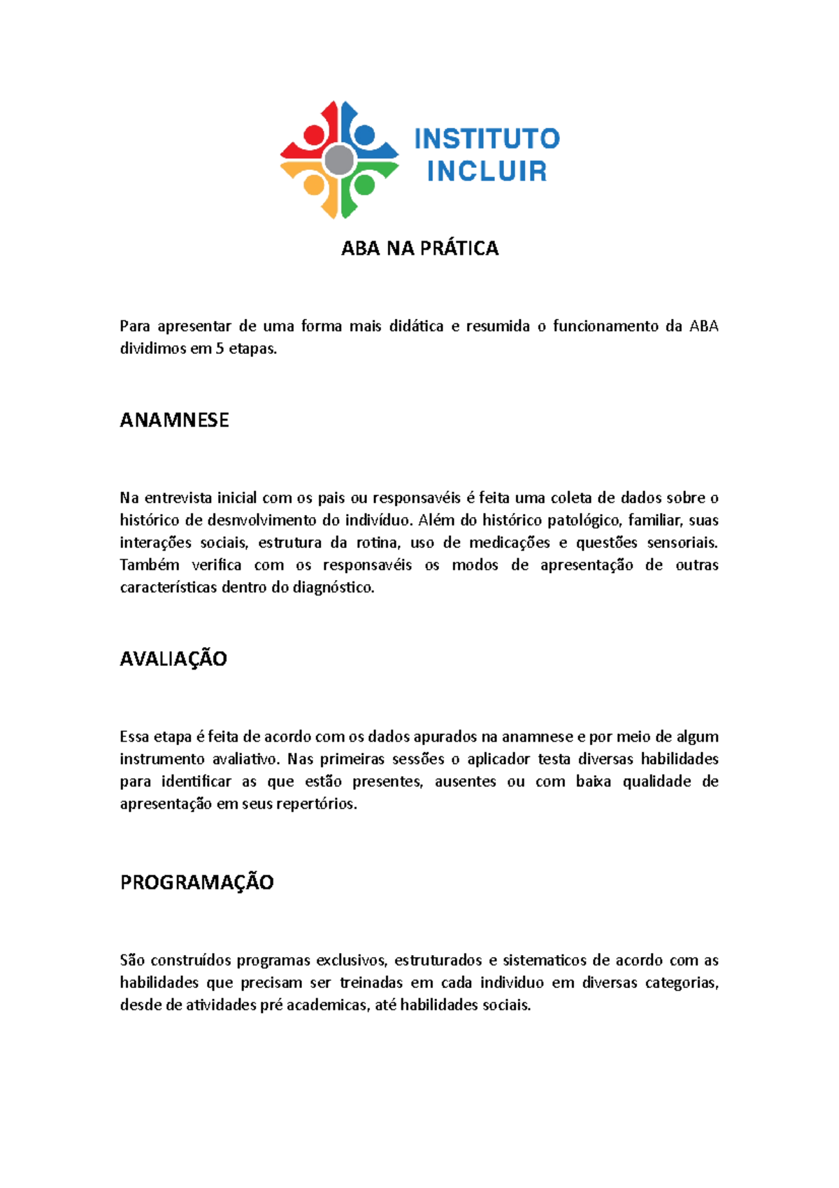 ABA NA Prática - aba na pratica - ABA NA PRÁTICA Para apresentar de uma ...