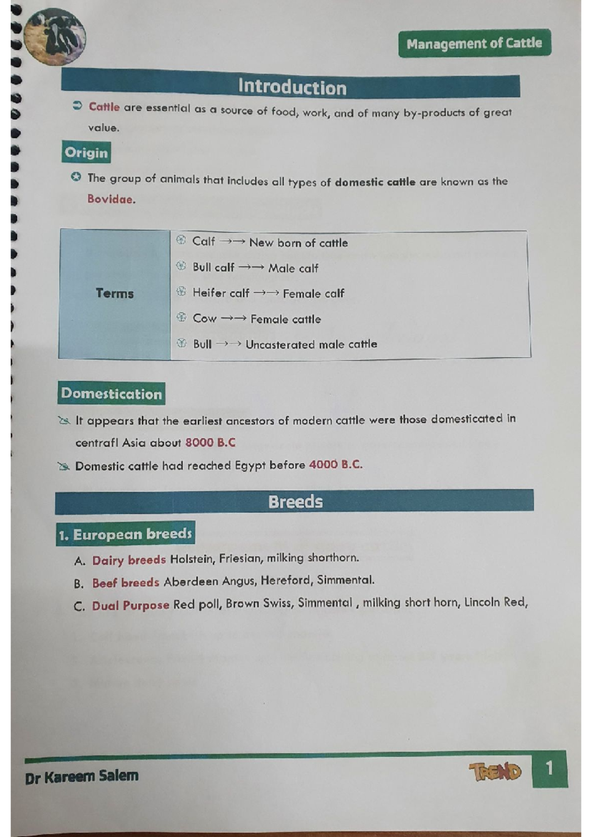 Management of cattle 1 - Animal behavior - Studocu