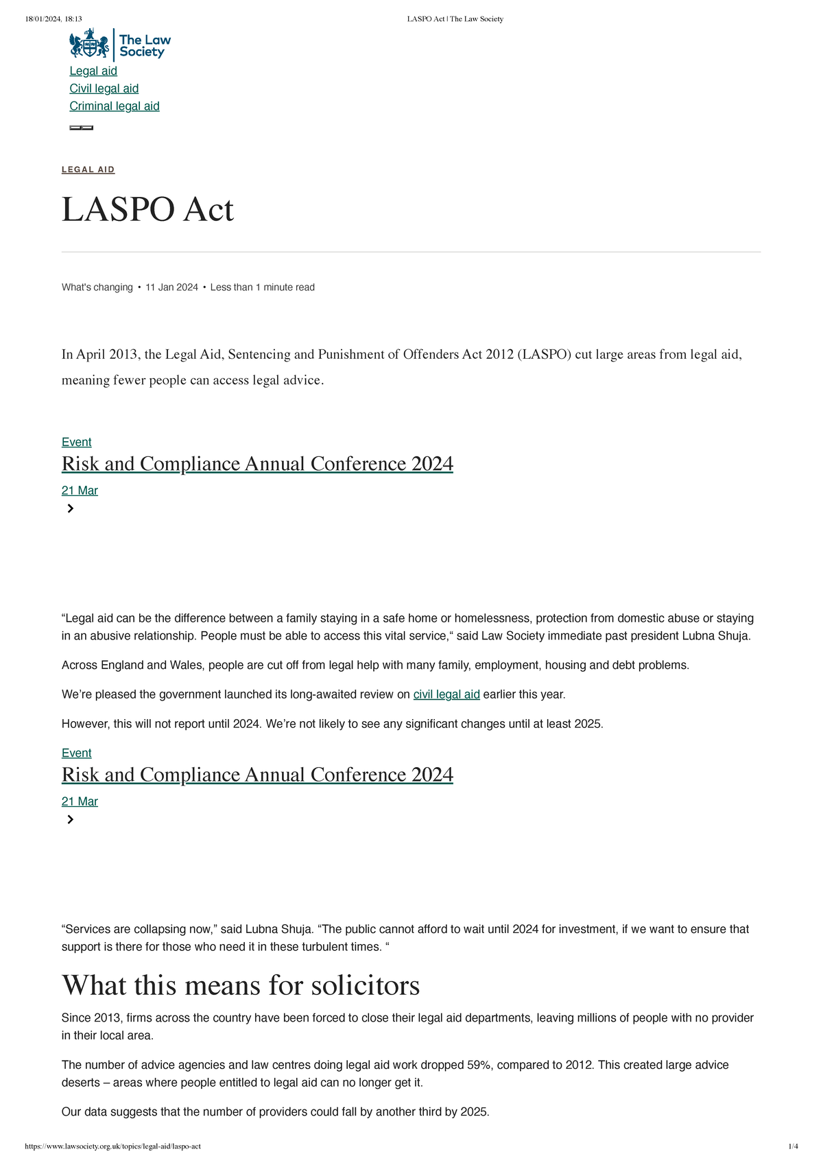 Laspo Act The Law Society - ####### L E G A L A I D LASPO Act What's ...